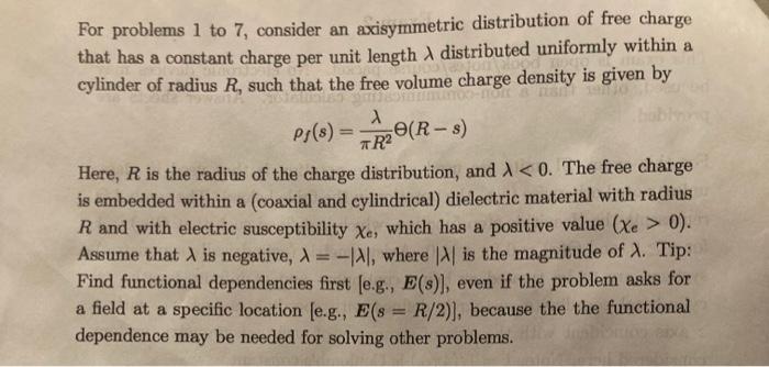 Solved For problems 1 to 7 , consider an axisymmetric | Chegg.com