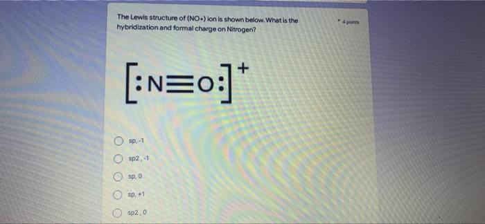 Solved The Lewis structure of (NO) ion is shown below.What | Chegg.com