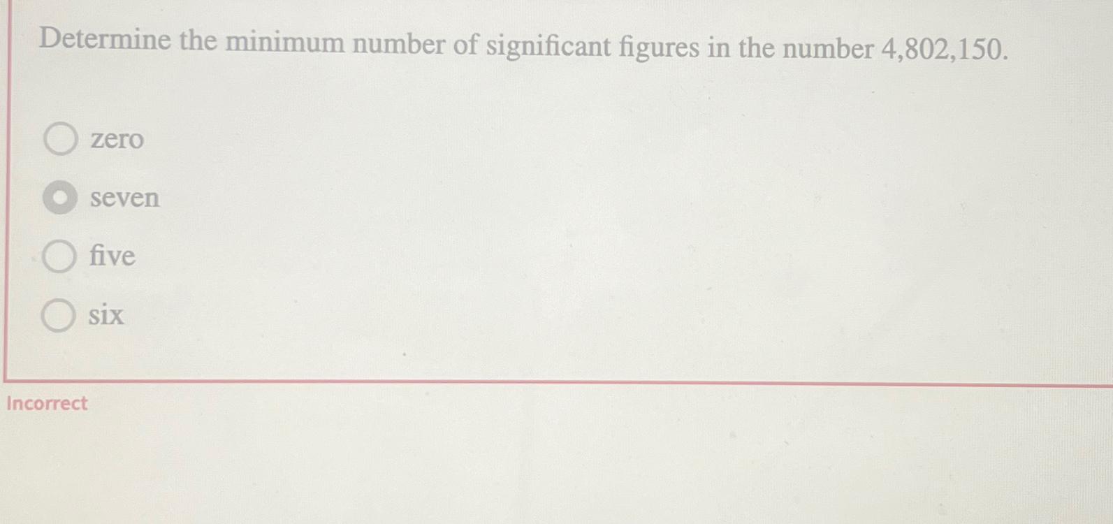 Solved Determine the minimum number of significant figures | Chegg.com