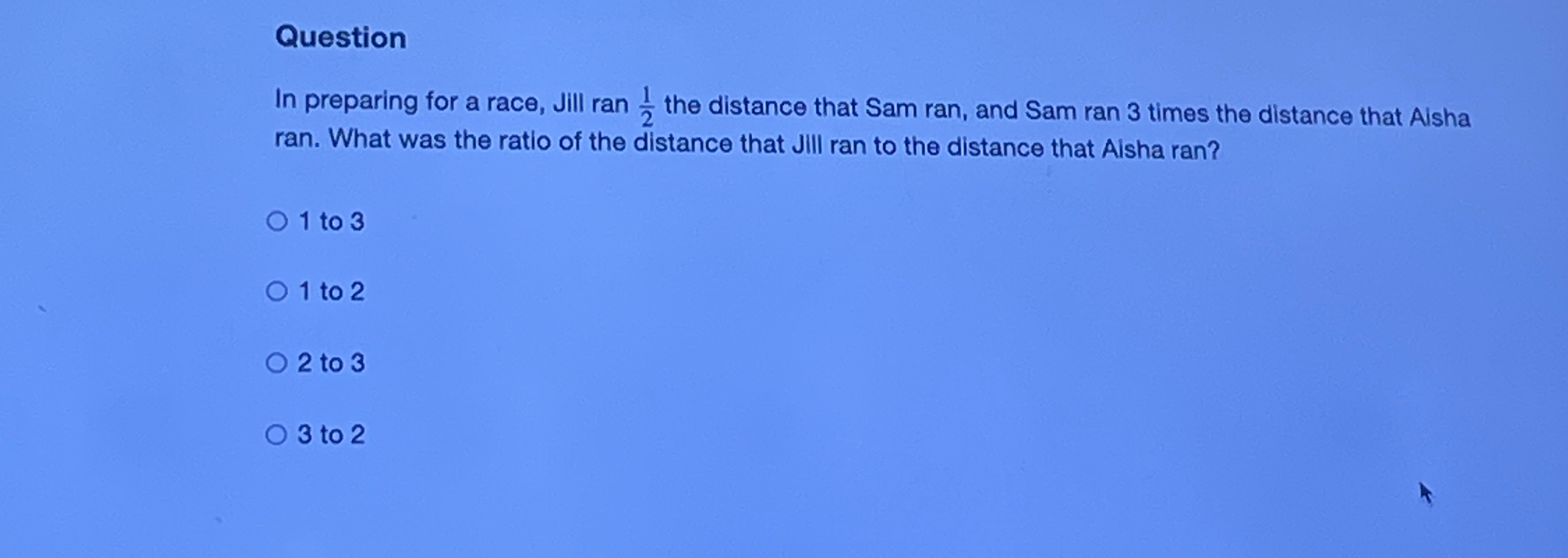 Solved QuestionIn preparing for a race, Jill ran 12 ﻿the | Chegg.com