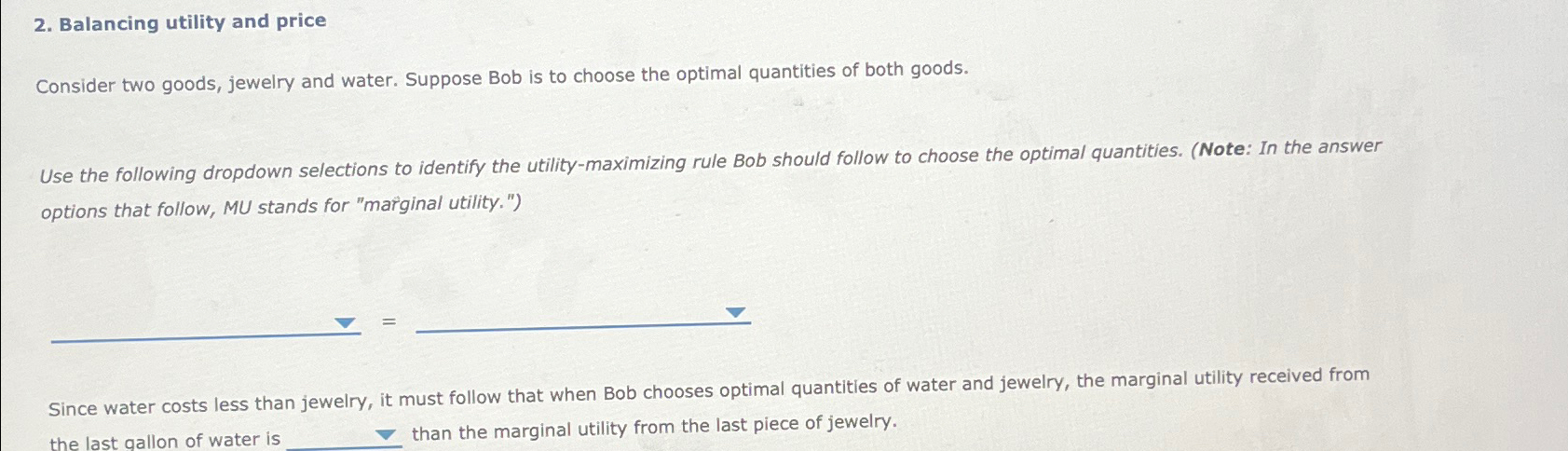 Solved Balancing utility and priceConsider two goods, | Chegg.com
