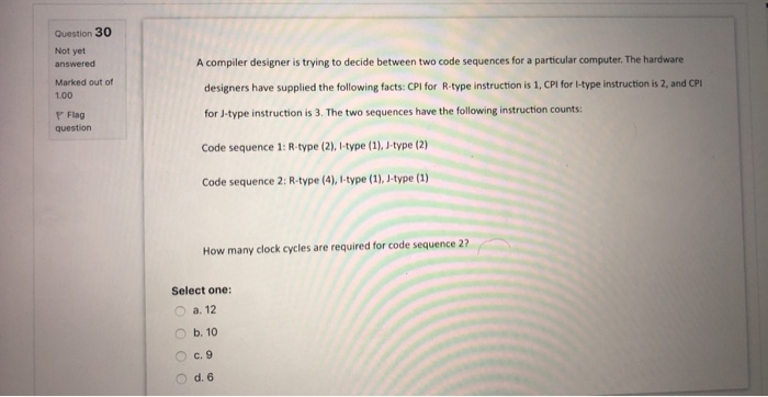 Solved Question 23 Not yet answered A compiler designer is | Chegg.com