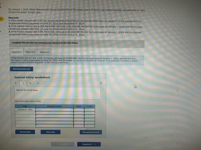 Solved 30 and December 3l eoch year. Required: 1. If the | Chegg.com