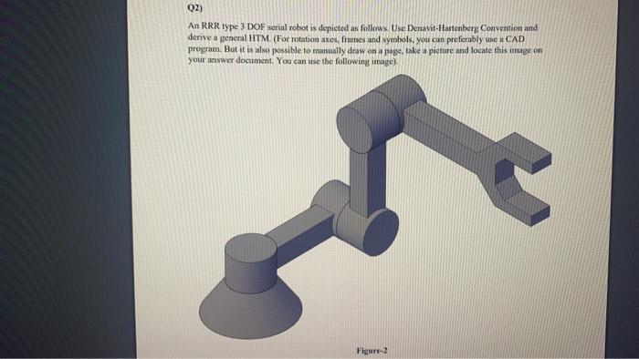 Solved Q2) An RRR Type 3 DOF serial robot is depicted as | Chegg.com