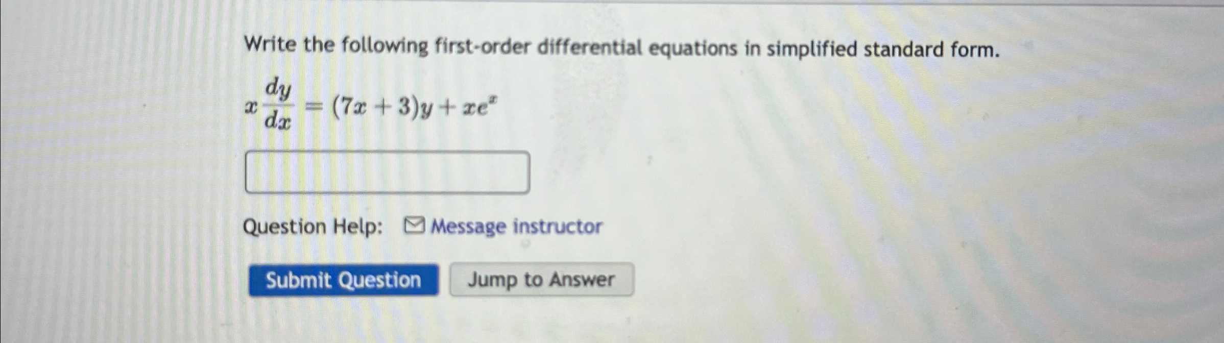 Solved Write the following first-order differential | Chegg.com