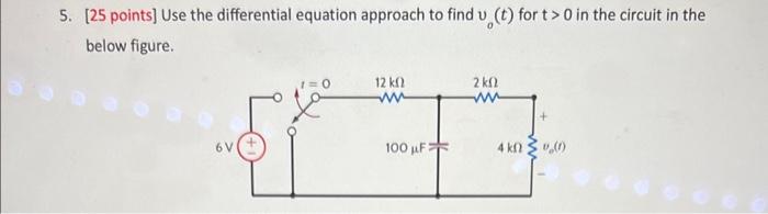 Solved 5. [25 points] Use the differential equation approach | Chegg.com