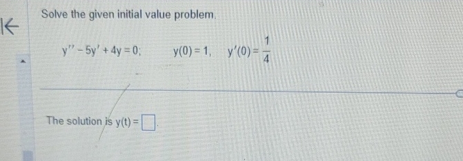 Solved Solve the given initial value | Chegg.com