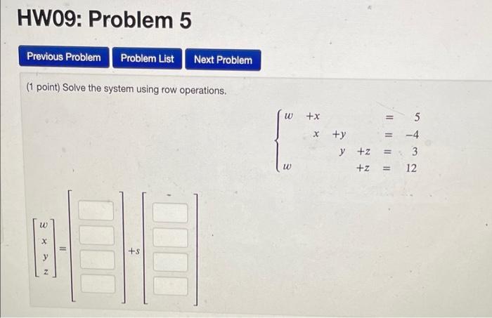 Solved HW09: Problem 5 Previous Problem Problem List Next | Chegg.com