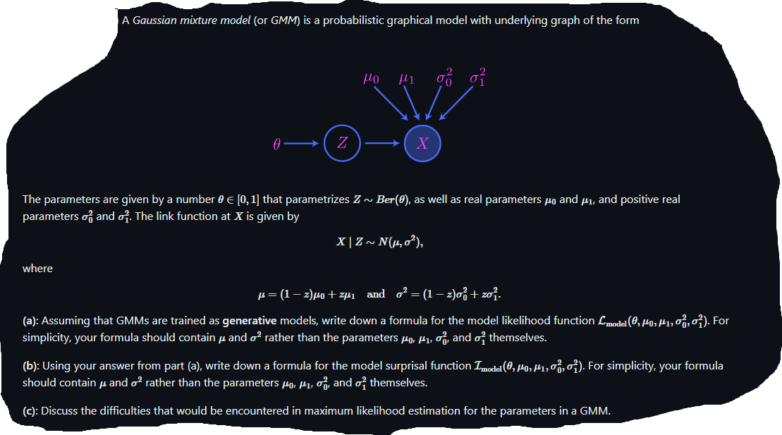 Solved A Gaussian mixture model (or GMM) ﻿is a probabilistic | Chegg.com
