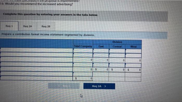 Solved Exercise 6-11 (Algo) Segmented Income Statement | Chegg.com