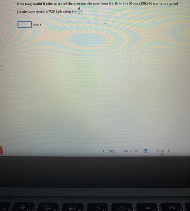 Solved How long would it take to travel the average distance | Chegg.com