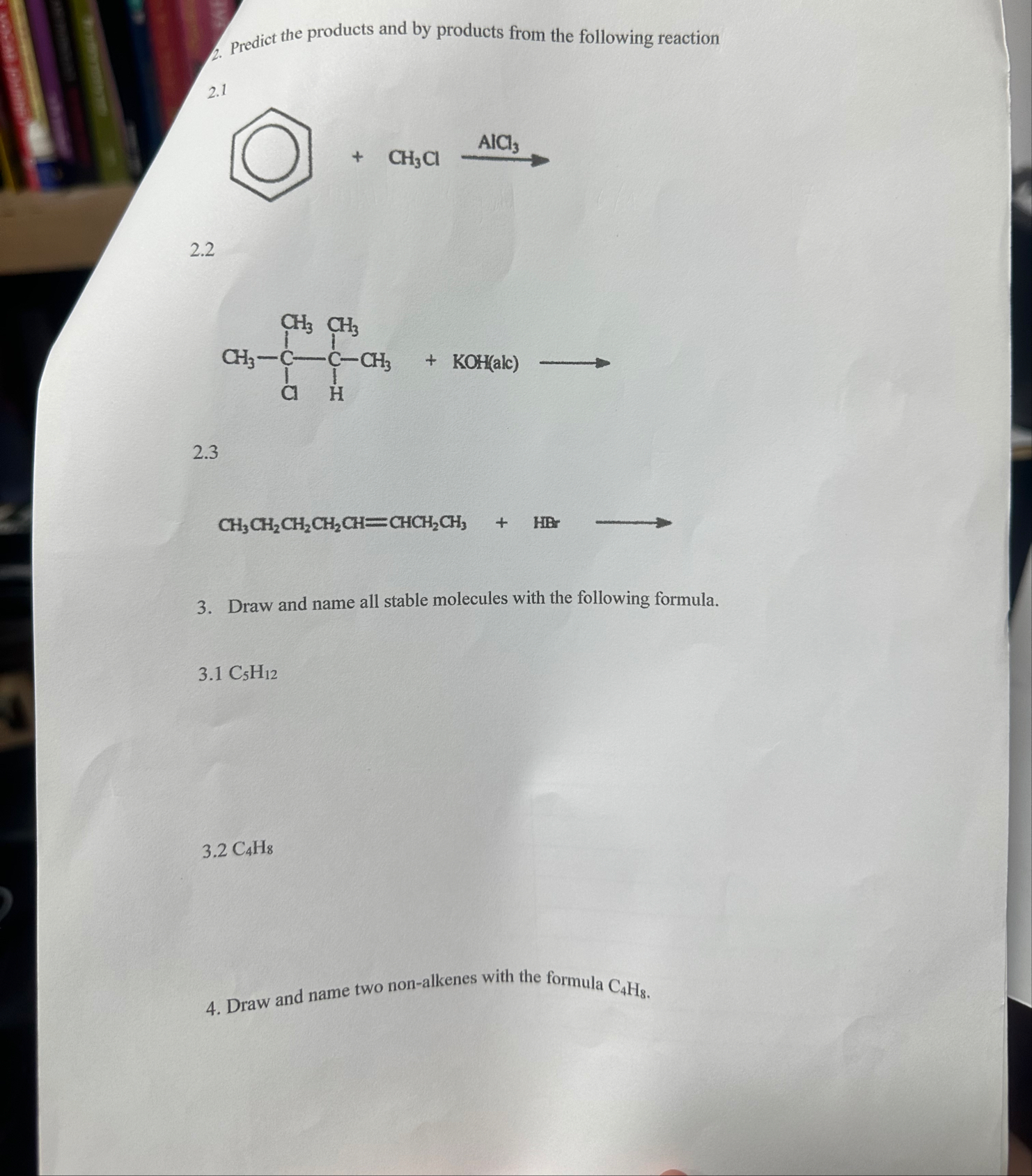 Solved Predict the products and by products from the | Chegg.com