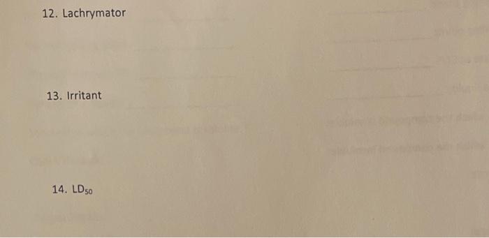 Solved Part 2: Complete the following glossary of hazard | Chegg.com