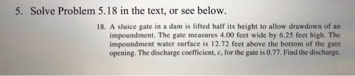 Solved 5. Solve Problem 5.18 in the text, or see below. 18. | Chegg.com