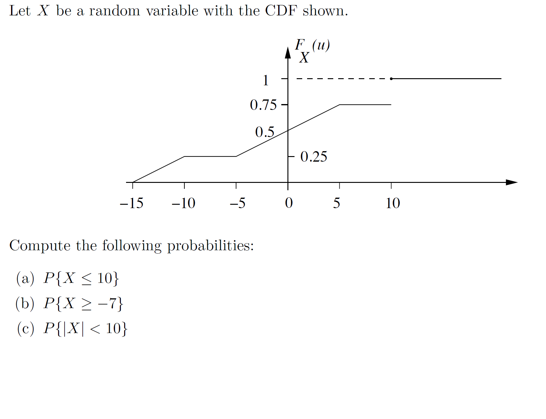 Solved Compute the following probabilities:Let x ﻿be a | Chegg.com