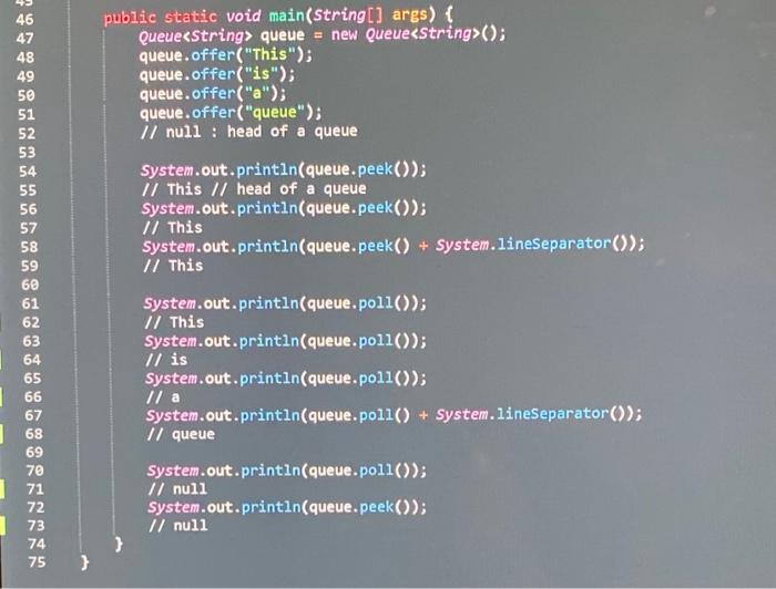 Solved import java. util. Arraylist; Dblic class Quevects | Chegg.com