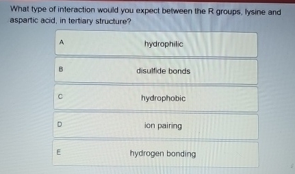 Solved What type of interaction would you expect between the | Chegg.com