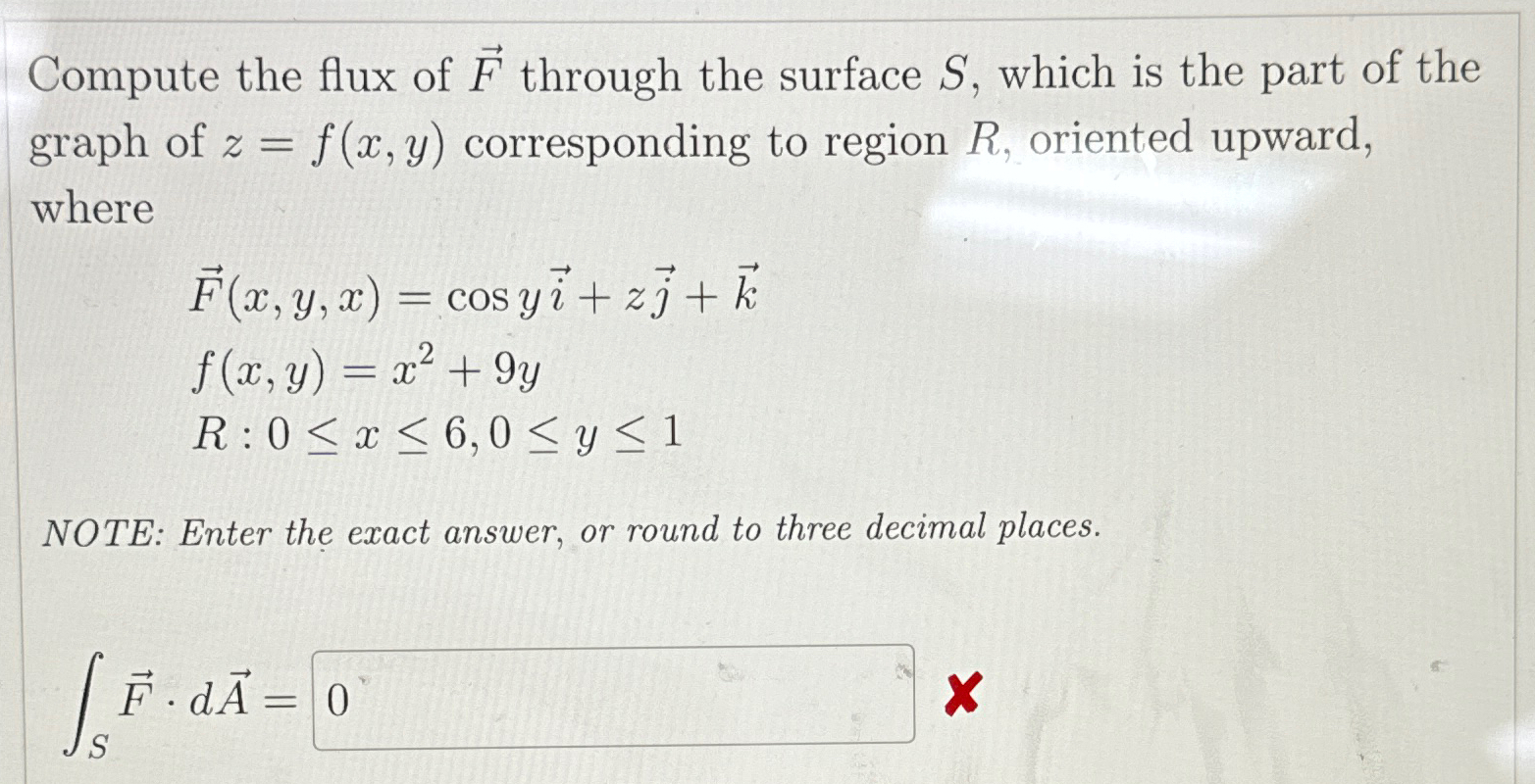 Solved Compute the flux of vec(F) ﻿through the surface S, | Chegg.com