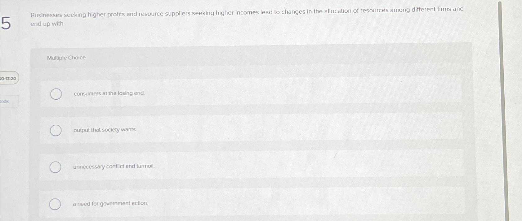 Solved Businesses seeking higher profits and resource | Chegg.com