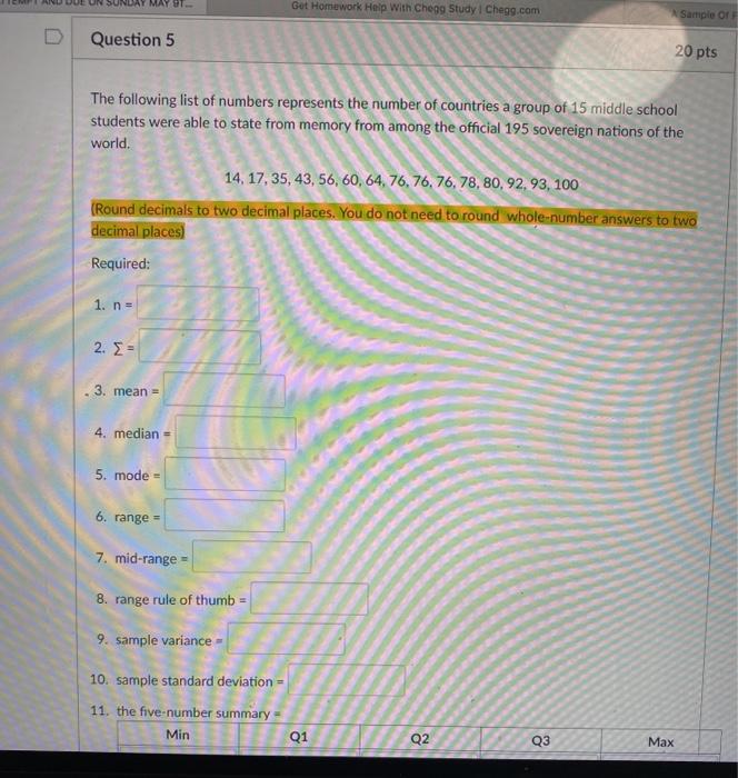 Solved EM ANUNU MAY UT Get Homework Help With Chegg Study I | Chegg.com