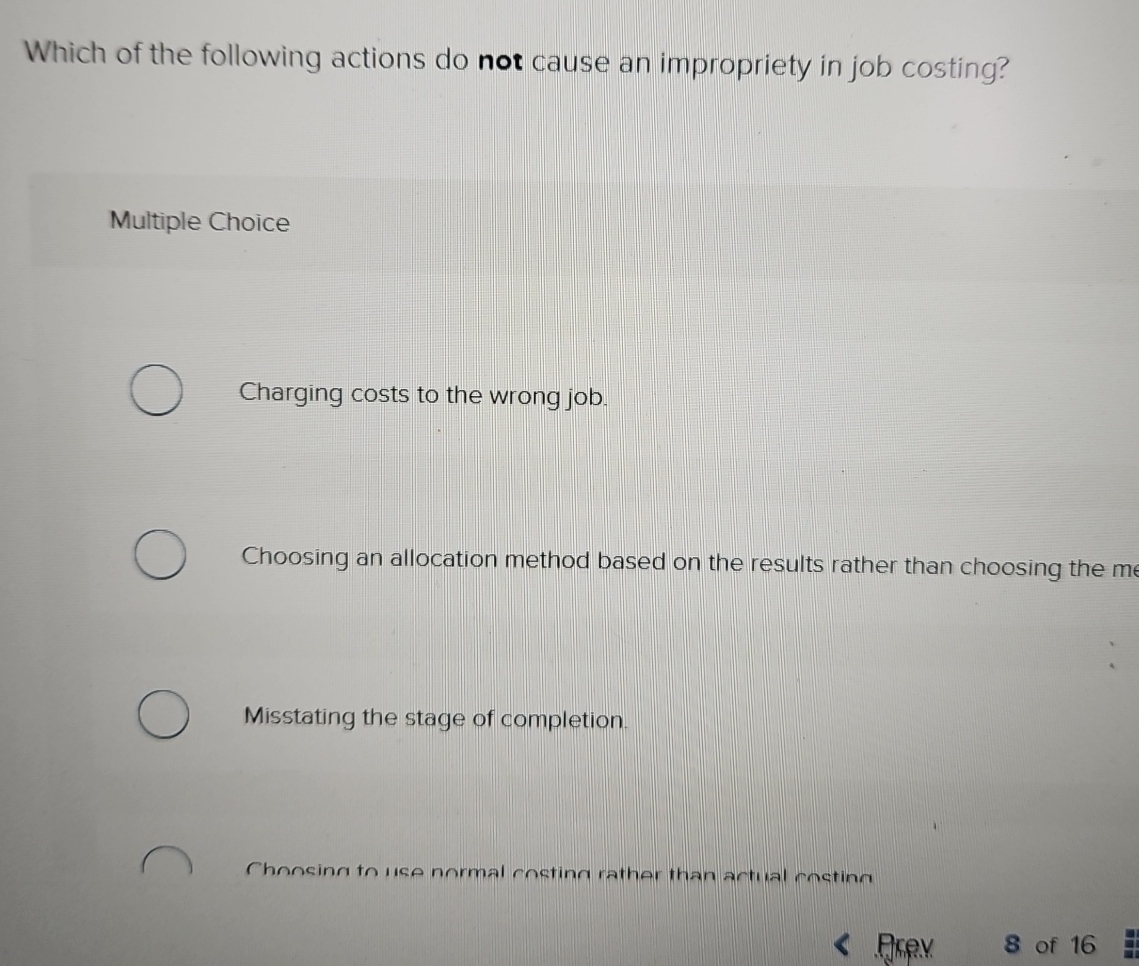 Solved Which of the following actions do not cause an | Chegg.com