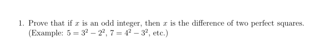 Solved Prove that if x ﻿is an odd integer, then x ﻿is the | Chegg.com