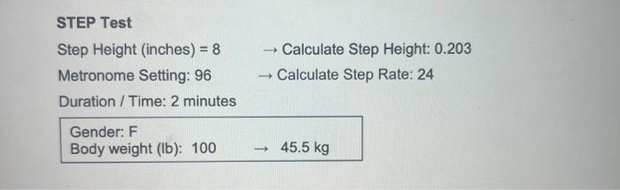 Solved A For The Three Cycle Ergometry Tests Show How You
