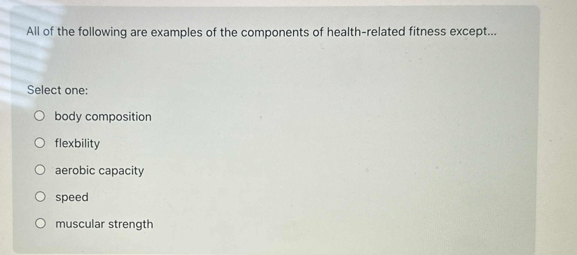 Solved All of the following are examples of the components | Chegg.com