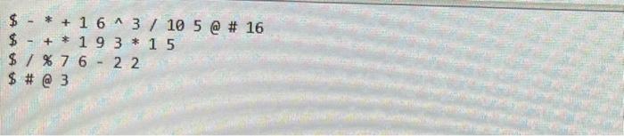 Solved Part B: You will be creating a prefix expression | Chegg.com