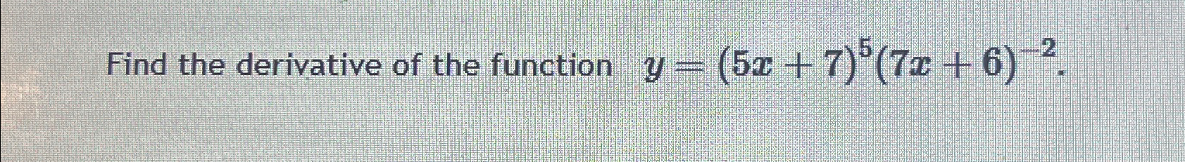 Solved Find the derivative of the function | Chegg.com