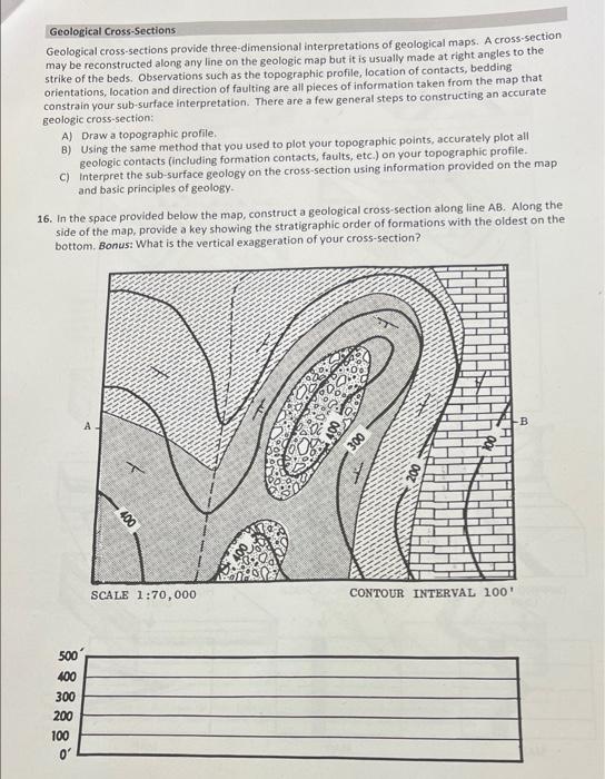 Geological Cross-Sections Geological cross-sections | Chegg.com