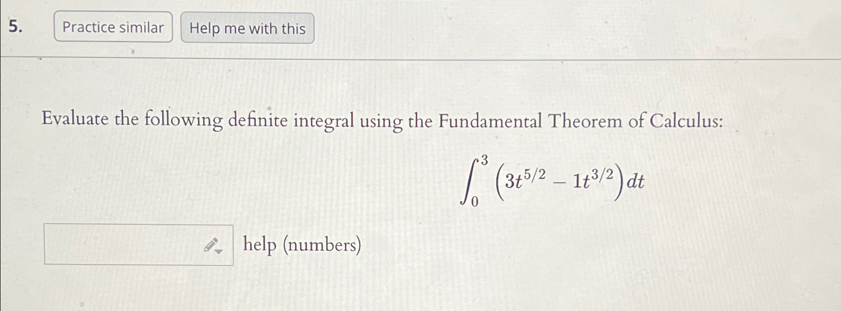 Solved Evaluate the following definite integral using the | Chegg.com
