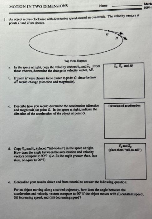 1 An Object Moves Clockwise With Decreasing Speed