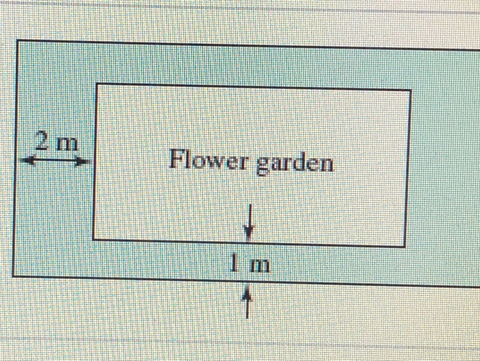 Solved A rectangular flower garden with an area of 442 m' is | Chegg.com