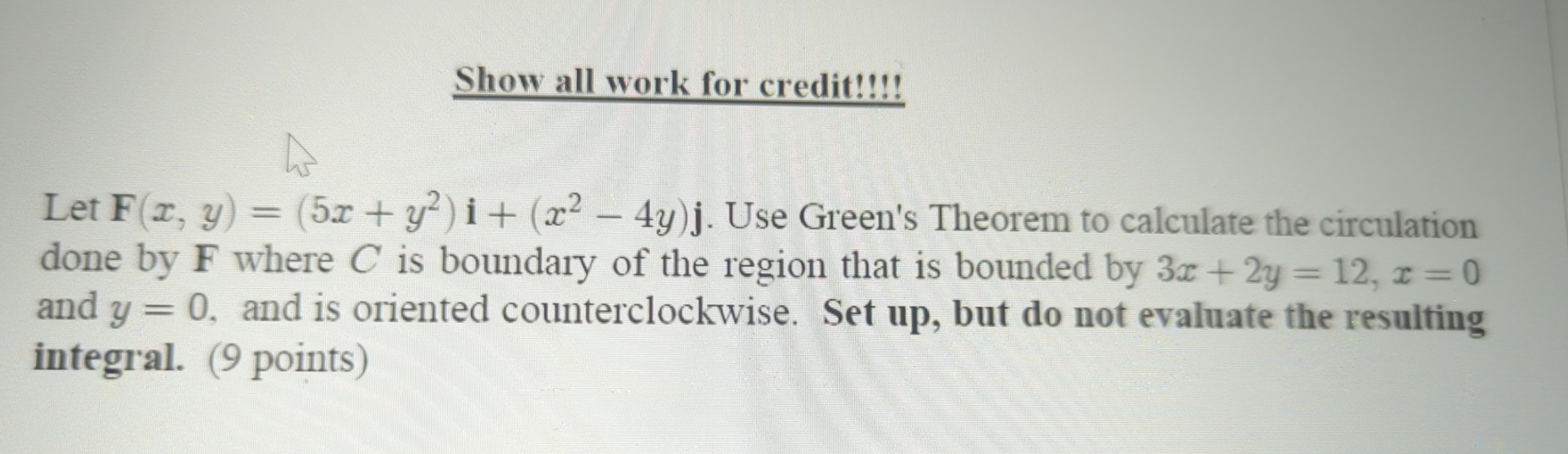 Solved Show all work for credit!!!!Let | Chegg.com