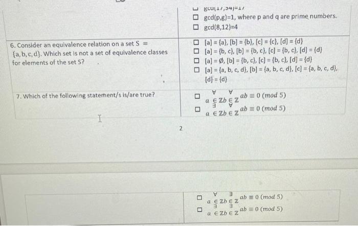 Solved Ex3. (28 points) Multiple select questions ( 0 or | Chegg.com