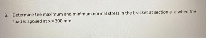 Solved 3. Determine the maximum and minimum normal stress in | Chegg.com