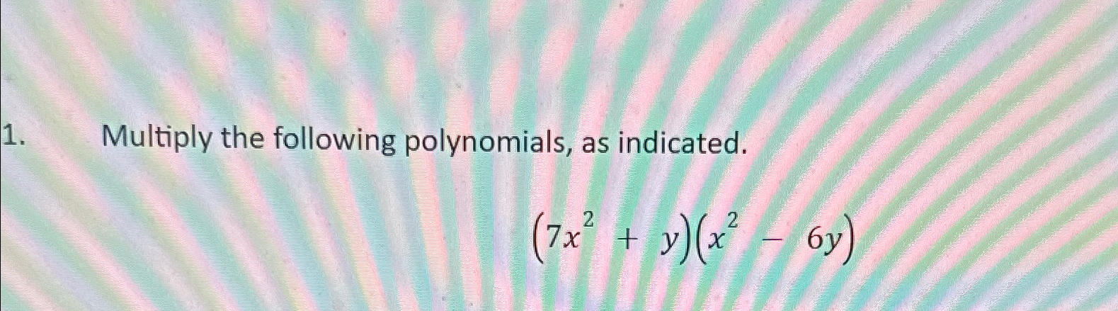 Solved Multiply the following polynomials, as | Chegg.com