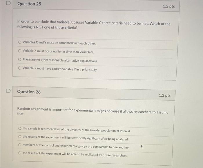 Solved In order to conclude that Variable X causes Variable | Chegg.com