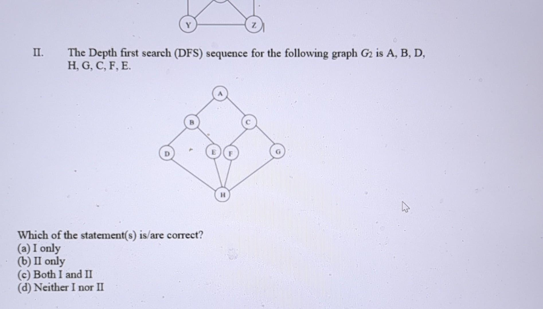 Solved Consider The Following Two Statements I For The Chegg