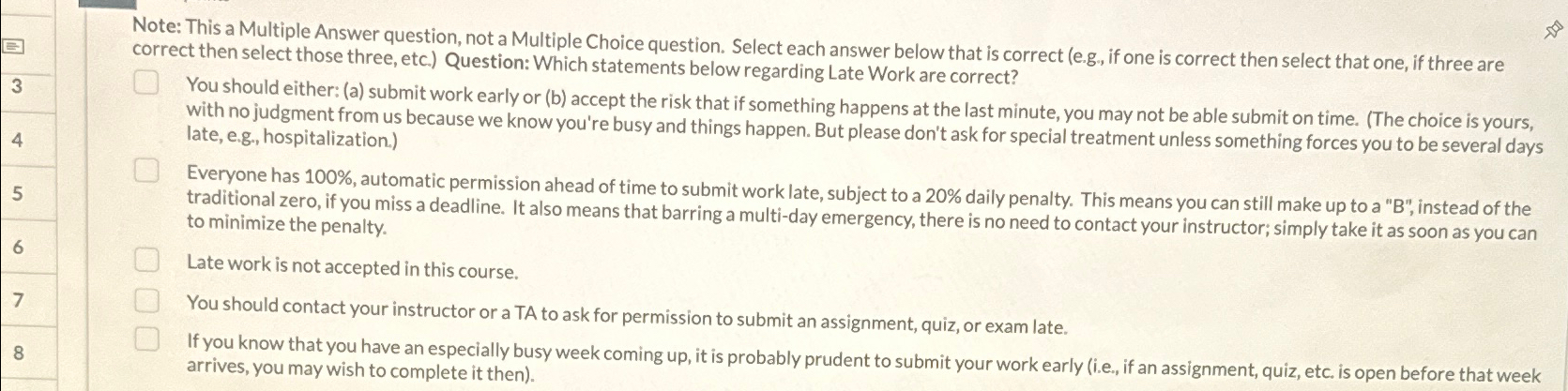 Solved Note: This a Multiple Answer question, not a Multiple | Chegg.com