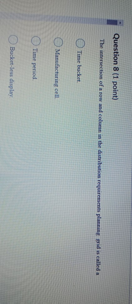 Solved Question 8 (1 point) The intersection of a row and | Chegg.com
