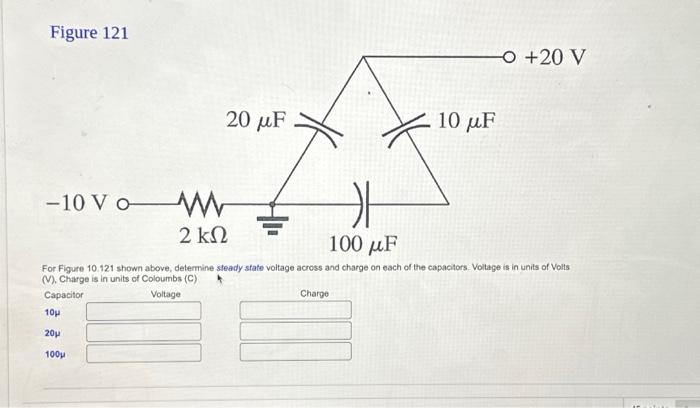 Solved For Figure 10 121 Shown Above Determine Steady State