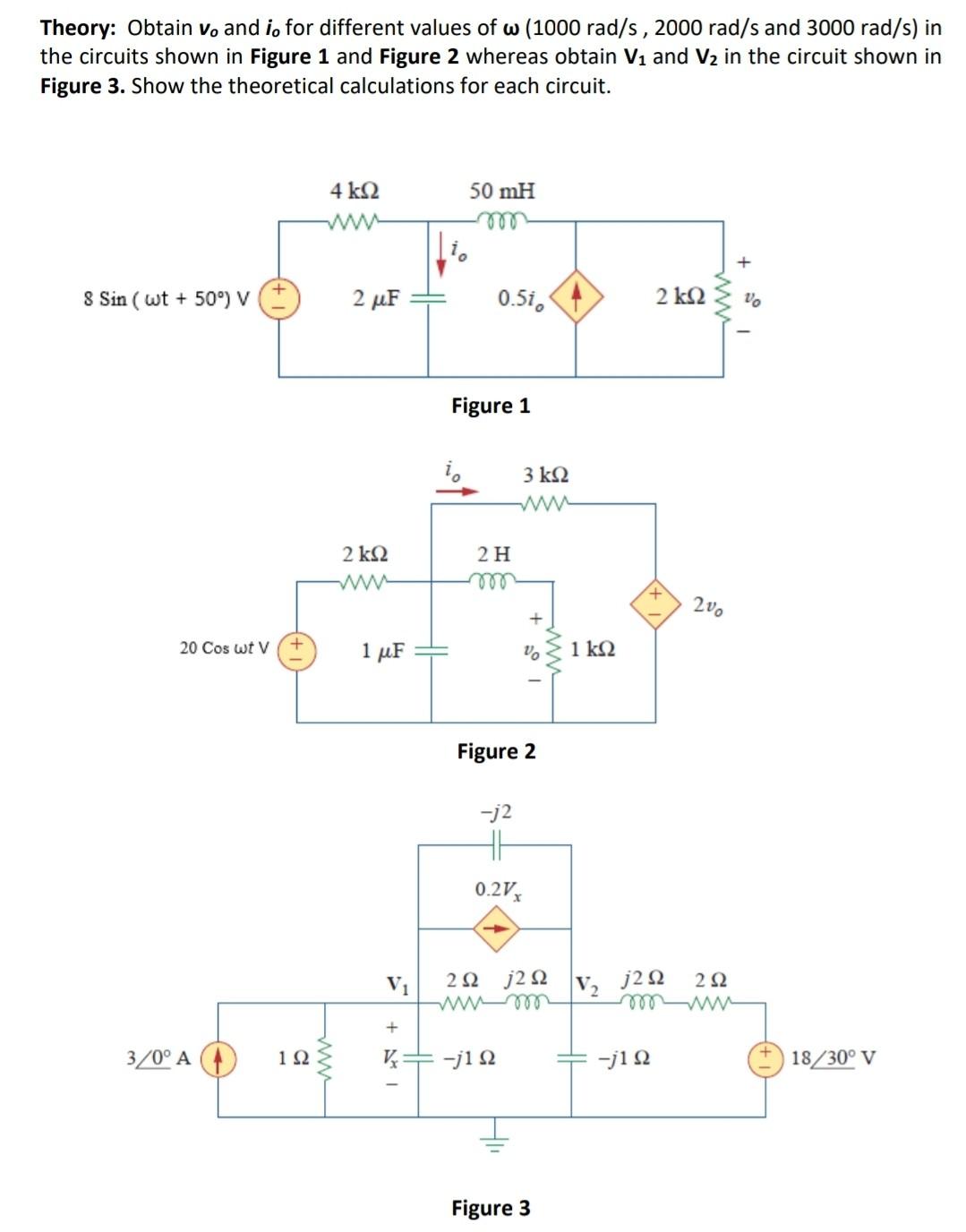 Solved Theory: Obtain vo and io for different values of | Chegg.com