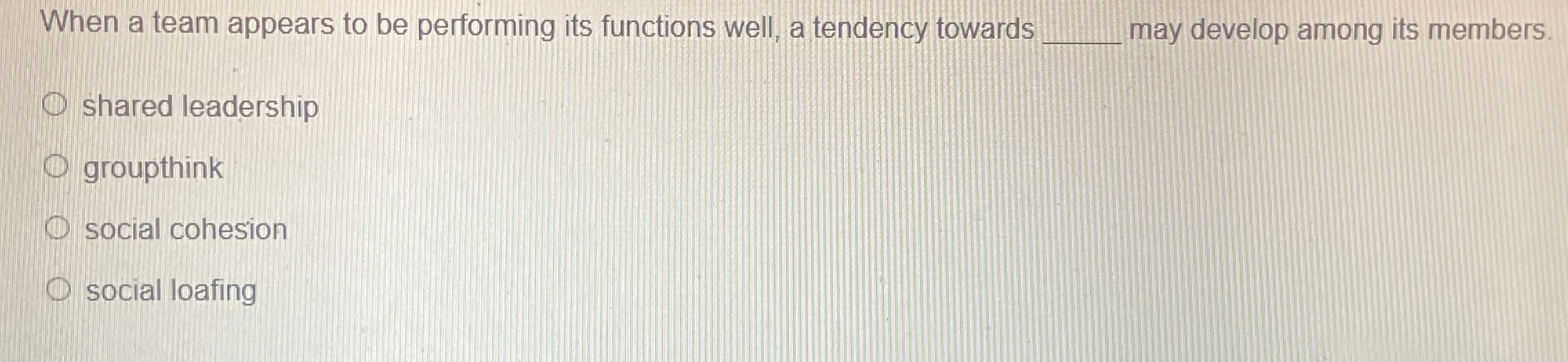 Solved When a team appears to be performing its functions | Chegg.com