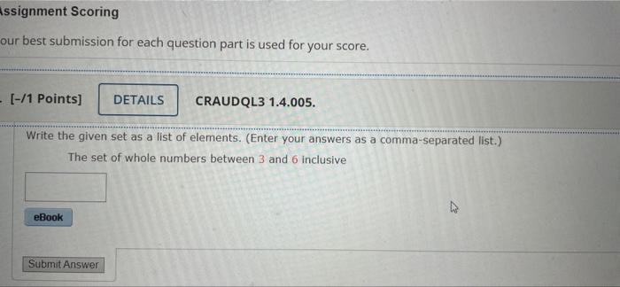 Solved Assignment Scoring our best submission for each | Chegg.com