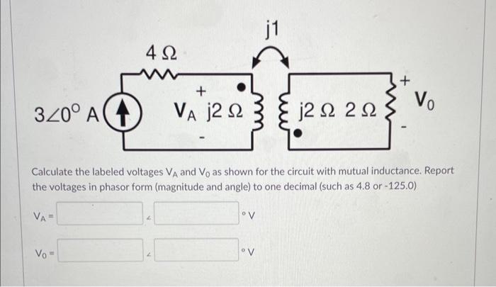 Solved Calculate the labeled voltages VA and V0 as shown for | Chegg.com