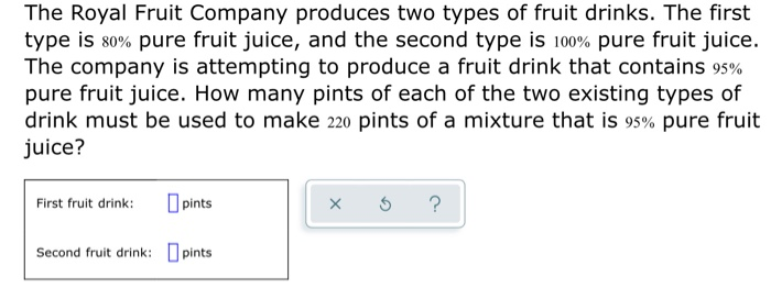 Solved O Systems Solving A Percent Mixture Problem Using A 4169