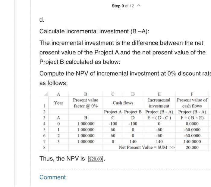Solved Chapter 5 problem 11d. Calculate the NPV of the | Chegg.com