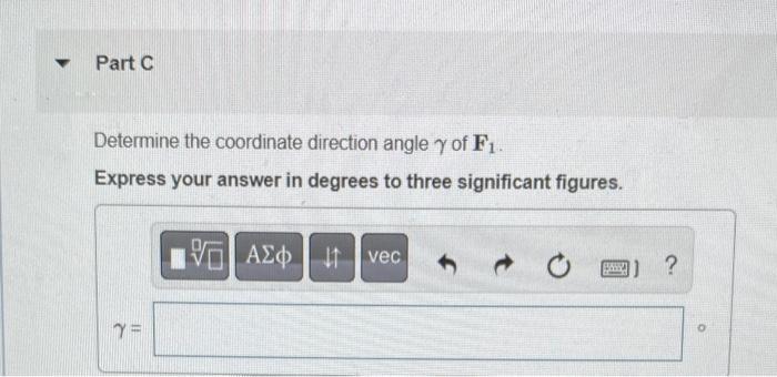 Solved Determine The Coordinate Direction Angle α Of F1